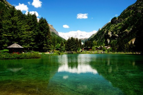 Gressoney-Saint-Jean - Monte Rosa riflesso nel Lago Gover